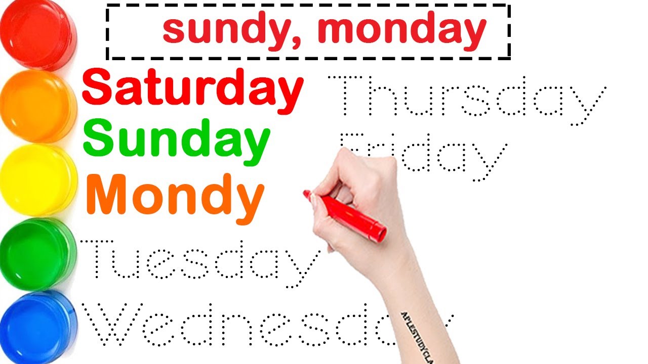 Apple Study Class, Sunday Monday Tuesday Wednesday Thursday Friday ...