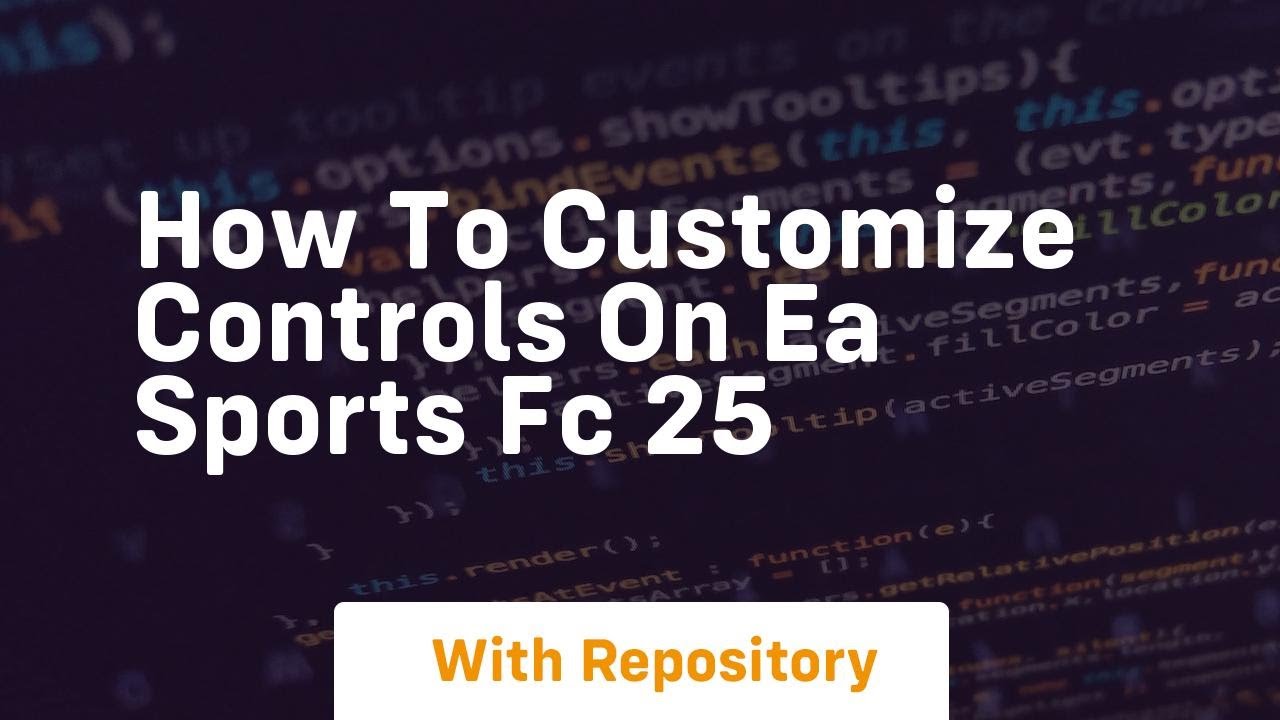 How to customize controls on ea sports fc 25 - YouTube