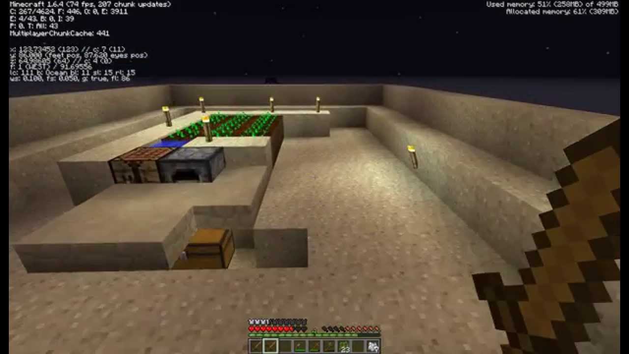 Minecraft MC Pyramid -05- Starting the roof of the new base. - YouTube