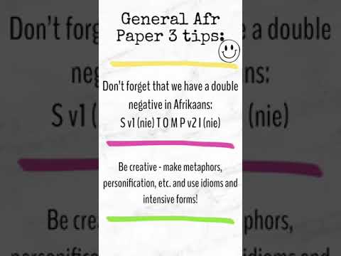 General Afr Paper 3 tips👀 Gr12 Afr FAL Paper 3 help😊 - YouTube