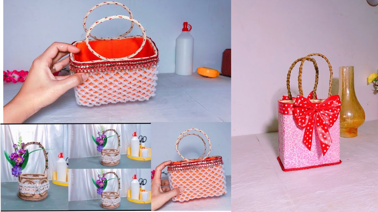 3 DIY basket/ DIY rope basket/ Just Craft Ideas/ recycle . - YouTube