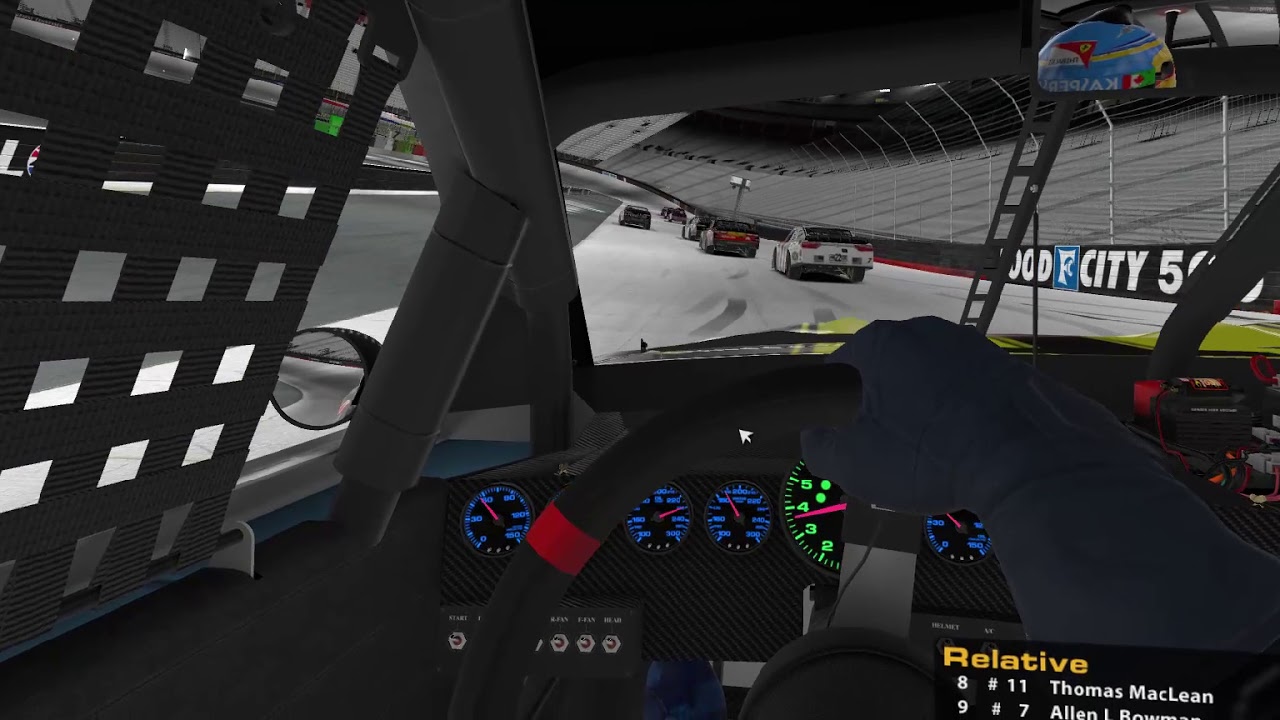 Night Nascar end of race VR - YouTube