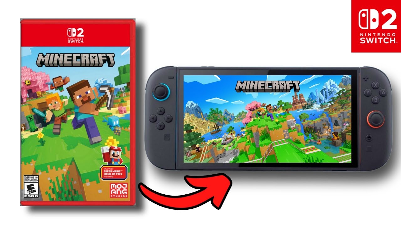 MINECRAFT Nintendo Switch 2 | GAMEPLAY Modo Portátil - YouTube