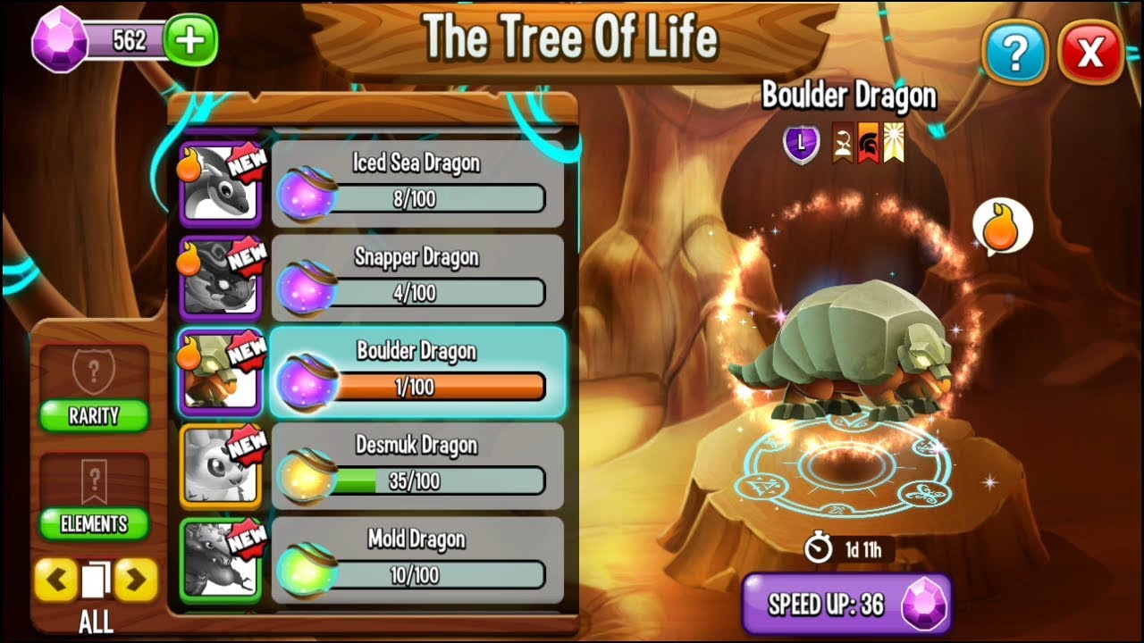 Summon Boulder Dragon from Tree Of Life - YouTube