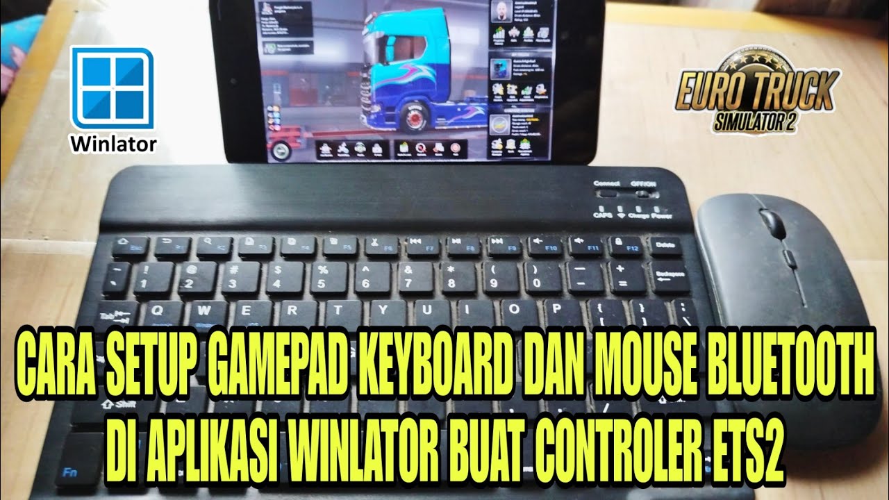 cara pasang keyboard bluetooth buat controller ets2 di winlator - YouTube