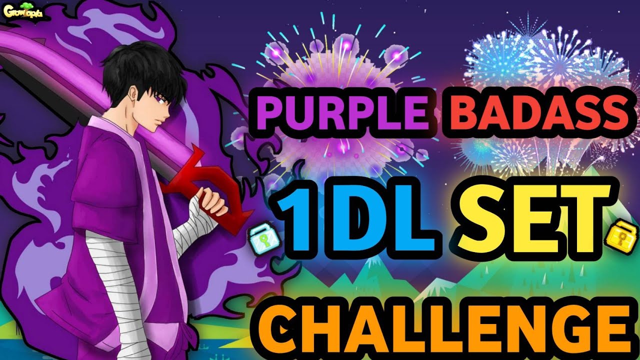 SPECIAL 1 DL PURPLE BADASS SET CHALLENGE (NEW SET) | Growtopia - Set ...