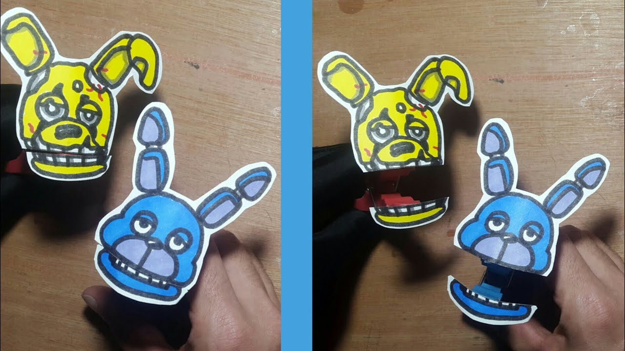 CREATE YOUR FNAF ANIMATRONICS : MOVING MOUNTH PAPER TOY - YouTube