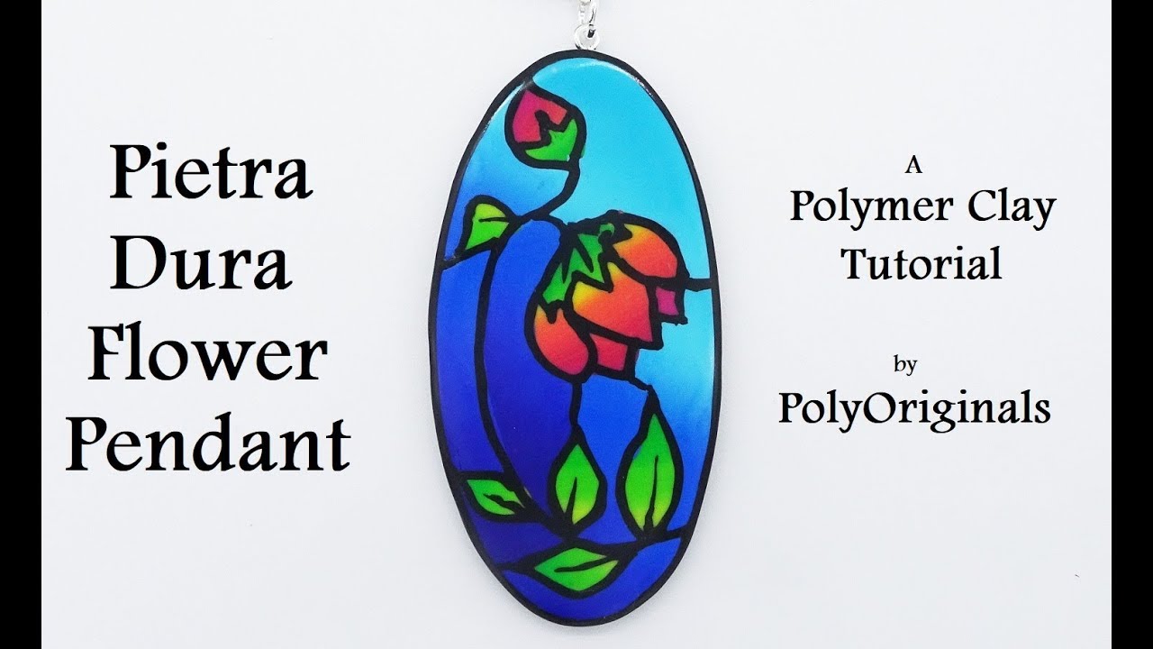 Pietra Dura Flower Pendant, a Polymer Clay Tutorial - YouTube