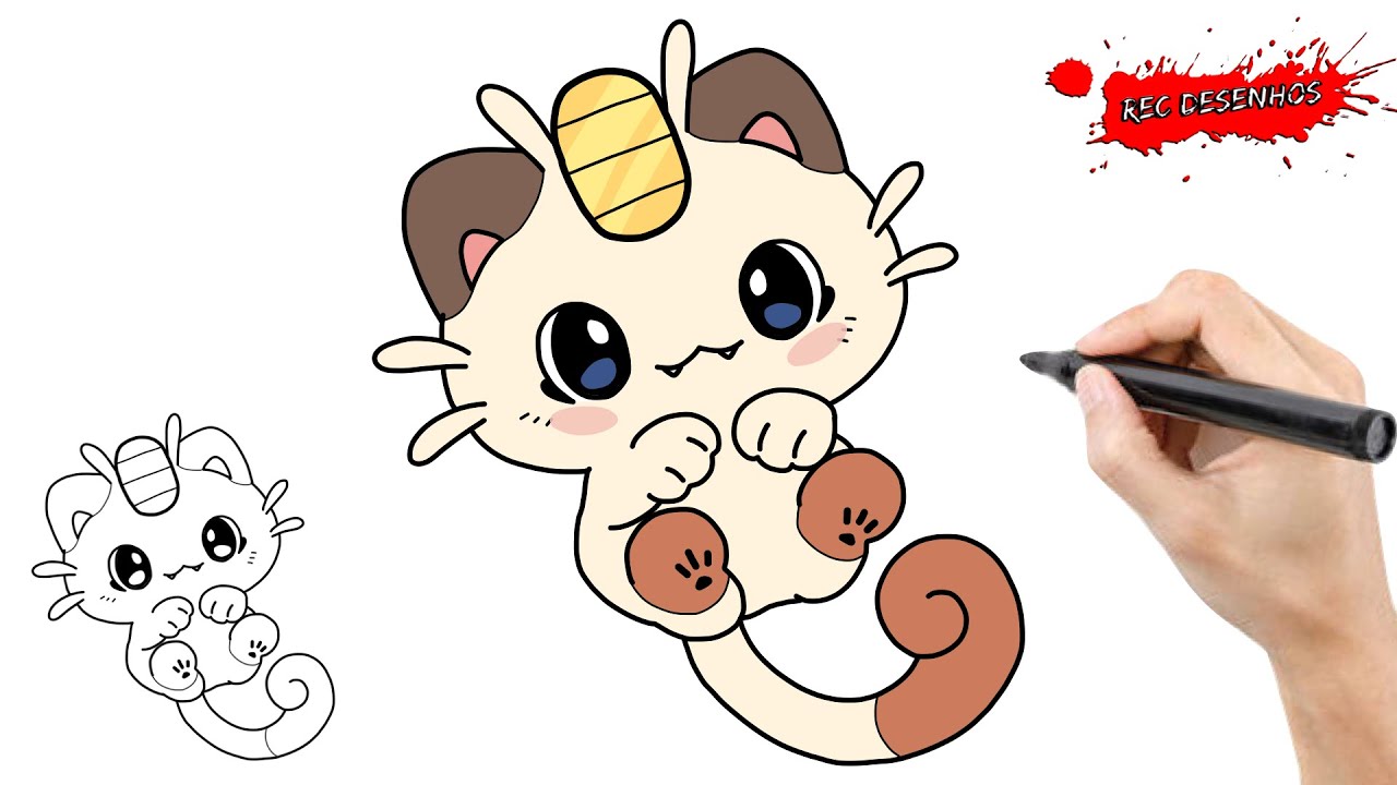 Como Desenhar o Pokémon Miau | How to Draw Pokemon Meowth - YouTube