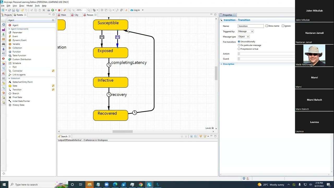 Hierarchical AnyLogic ABM Part 2: Adding&debugging infectious dynamics, bugs vs emergent ...