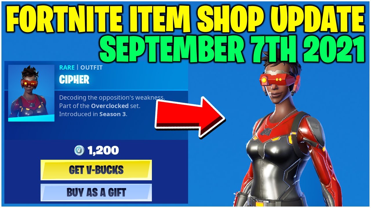 Fortnite Item Shop *RARE* CIPHER SKIN IS BACK! [September 7th, 2021 ...