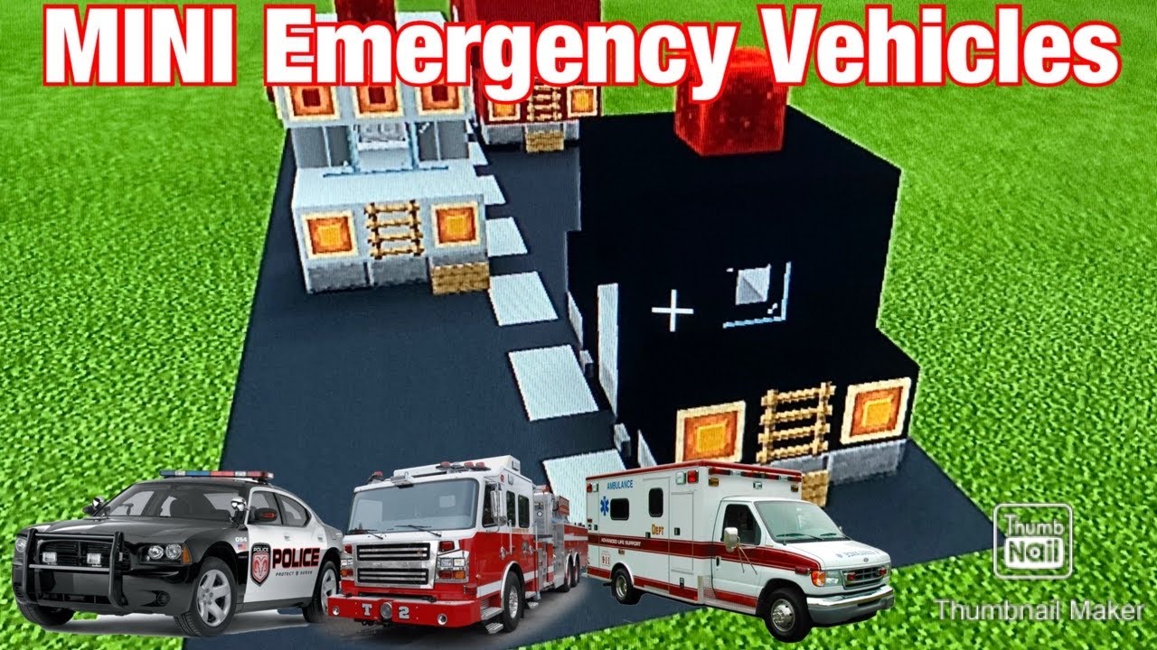 Minecraft Tutorial #58: How To Make MINI Emergency Vehicles (Vehicles ...