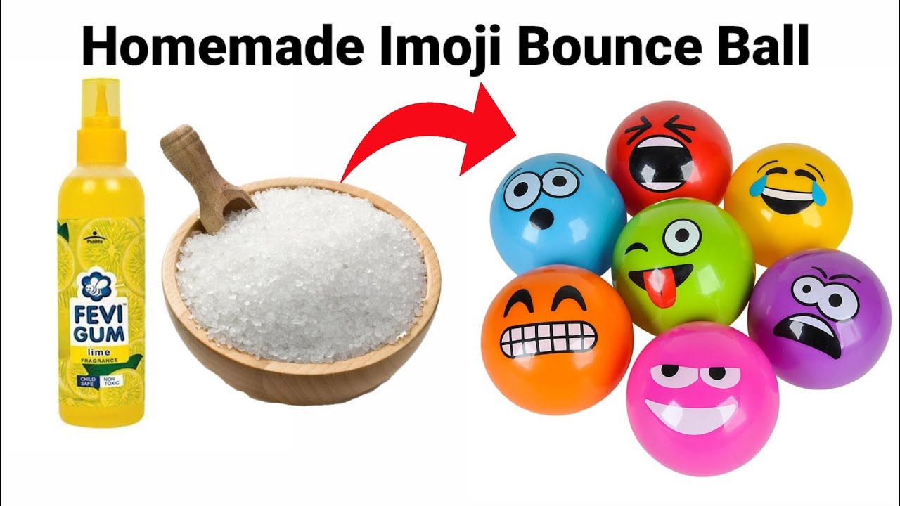 How to make Emoji Ball at home/DIY smile ball making/Smiley Ball/Stress ...