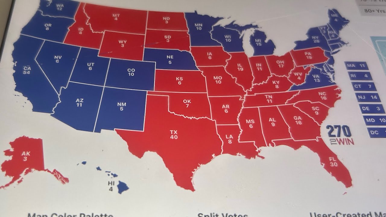 Way too early 2028 election map - YouTube