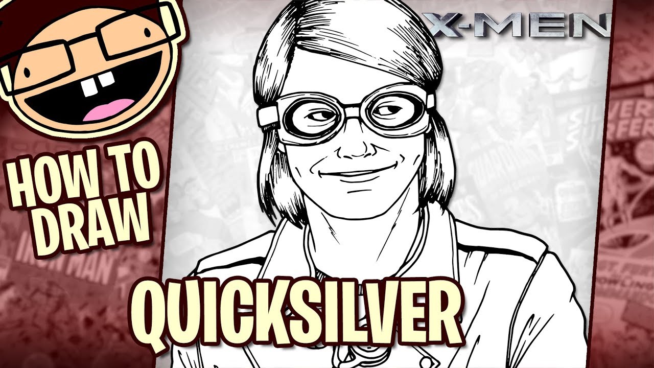 How to Draw QUICKSILVER (X-Men Movie Franchise) | Narrated Easy Step-by ...