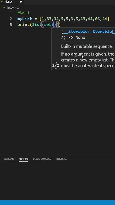 Remove Duplicates Into List In Python Python Listinpython Coding Programming Shorts