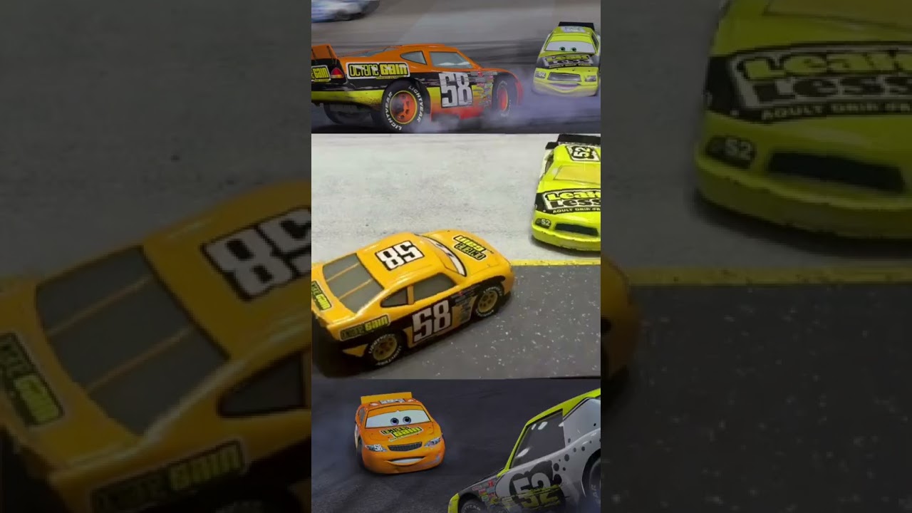 Disney Cars Piston Cup Race Crash Stop Motion #shorts - YouTube