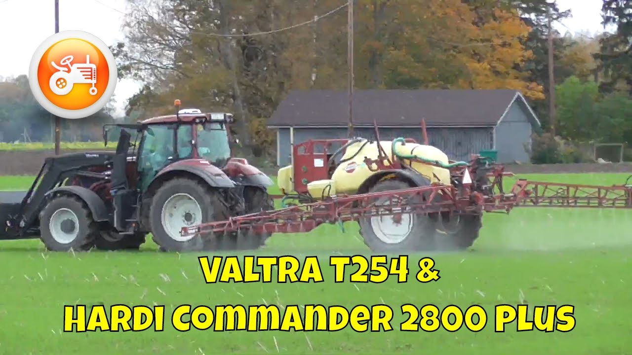 Spraying 2020 | Valtra T254 & Hardi Commander 2800 Plus trailed sprayer ...