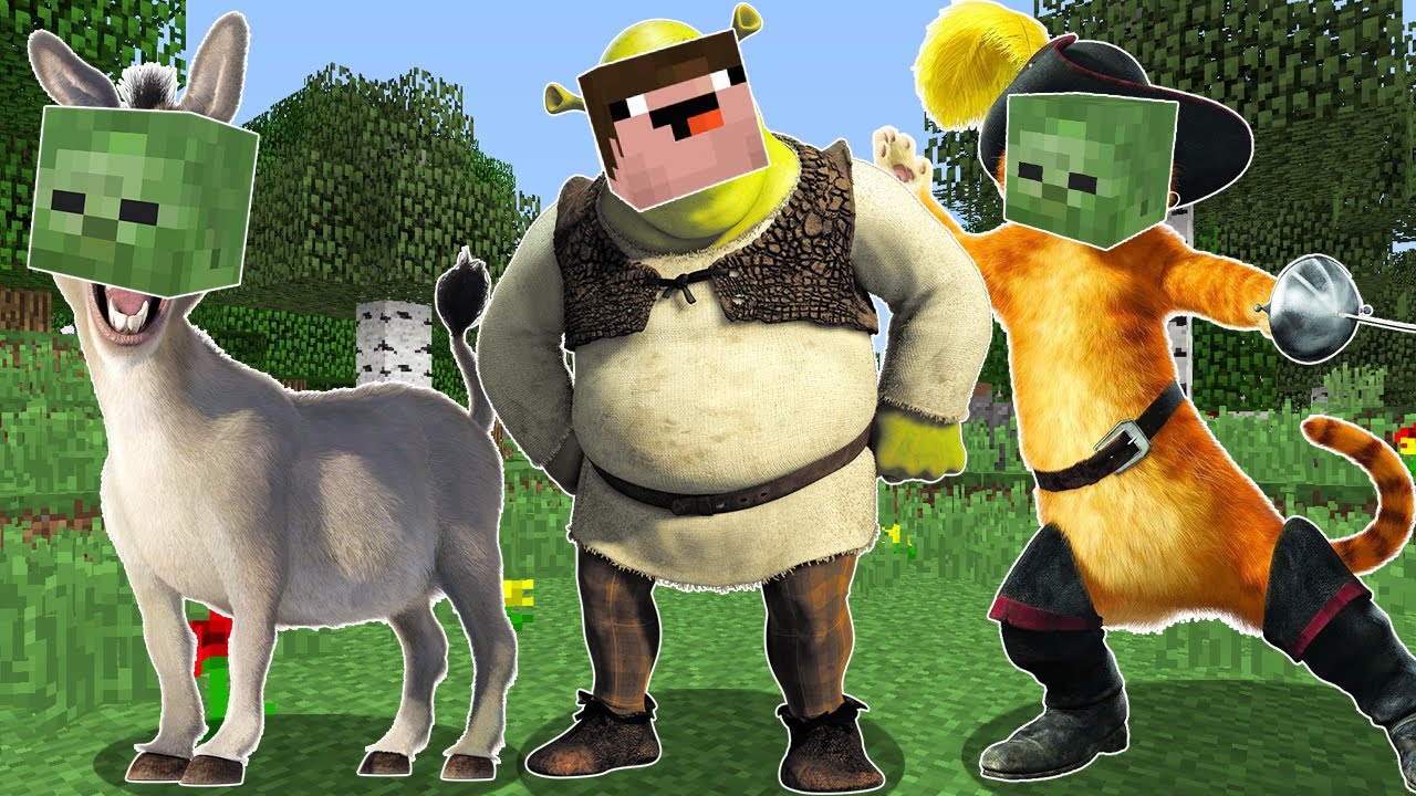 SHREK KARAKTERLERİNE DÖNÜŞTÜK 😱 - Minecraft - YouTube