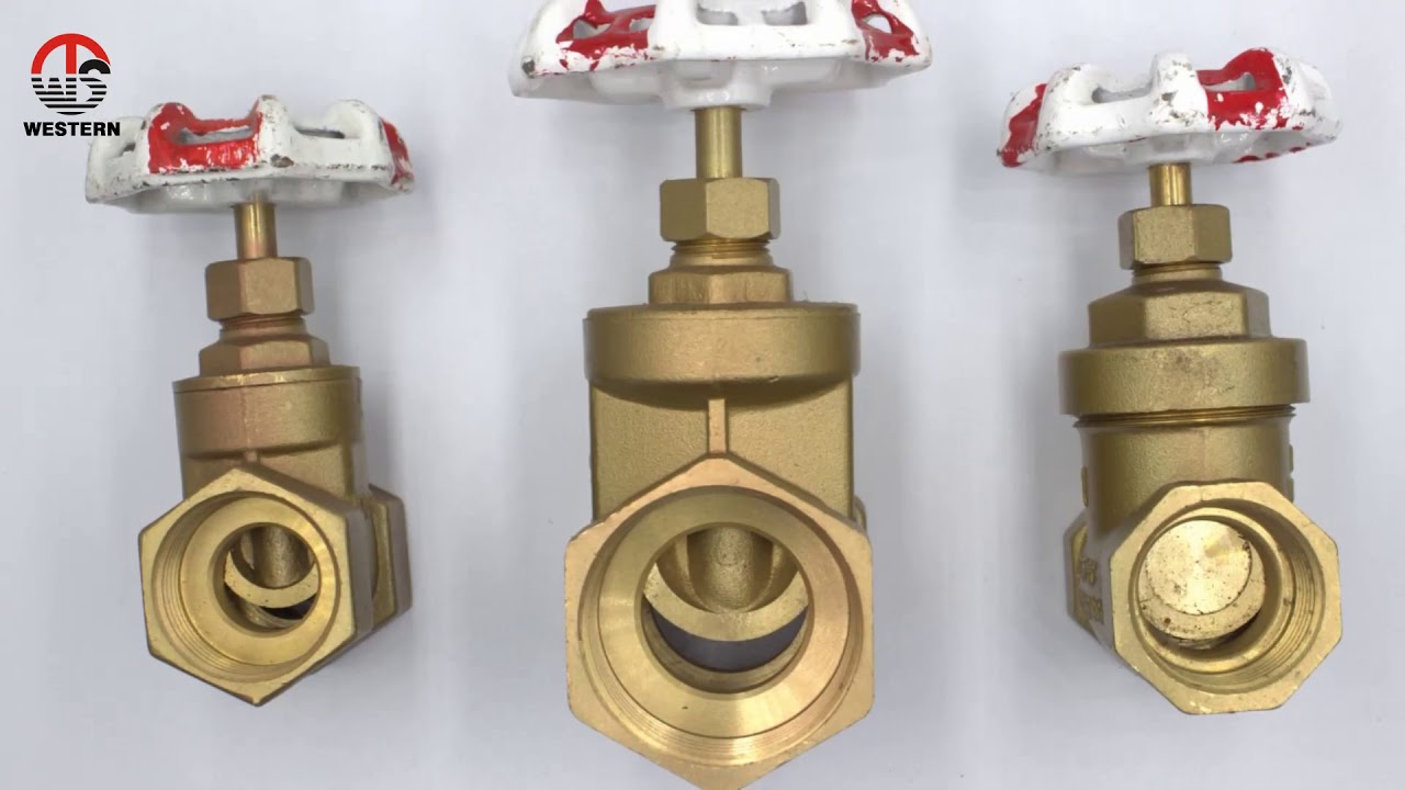 Gate valve white red handle - YouTube
