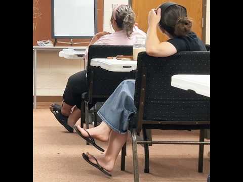 Classroom | Candid Shoeplay #143