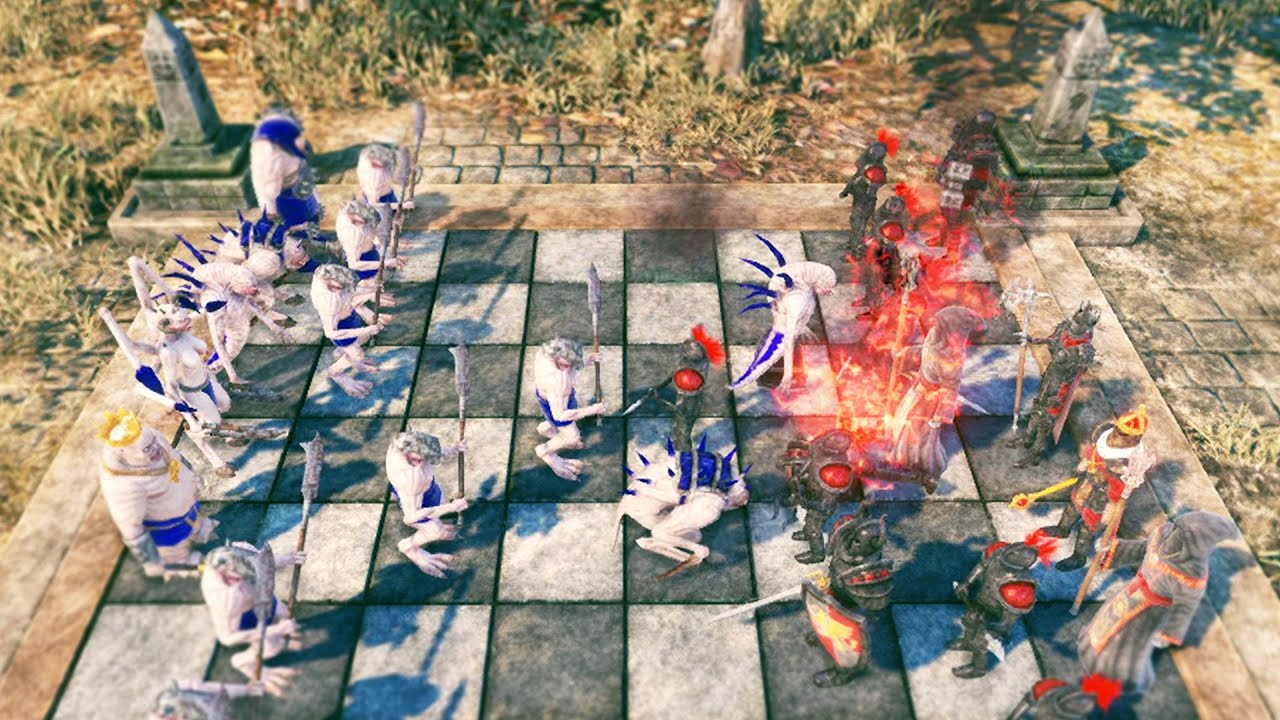 Rooks Keep: 3D battle chess, A.I Darkpawn lv20 vs A.I Kingdom lv19 | game co vua hinh nguoi ...