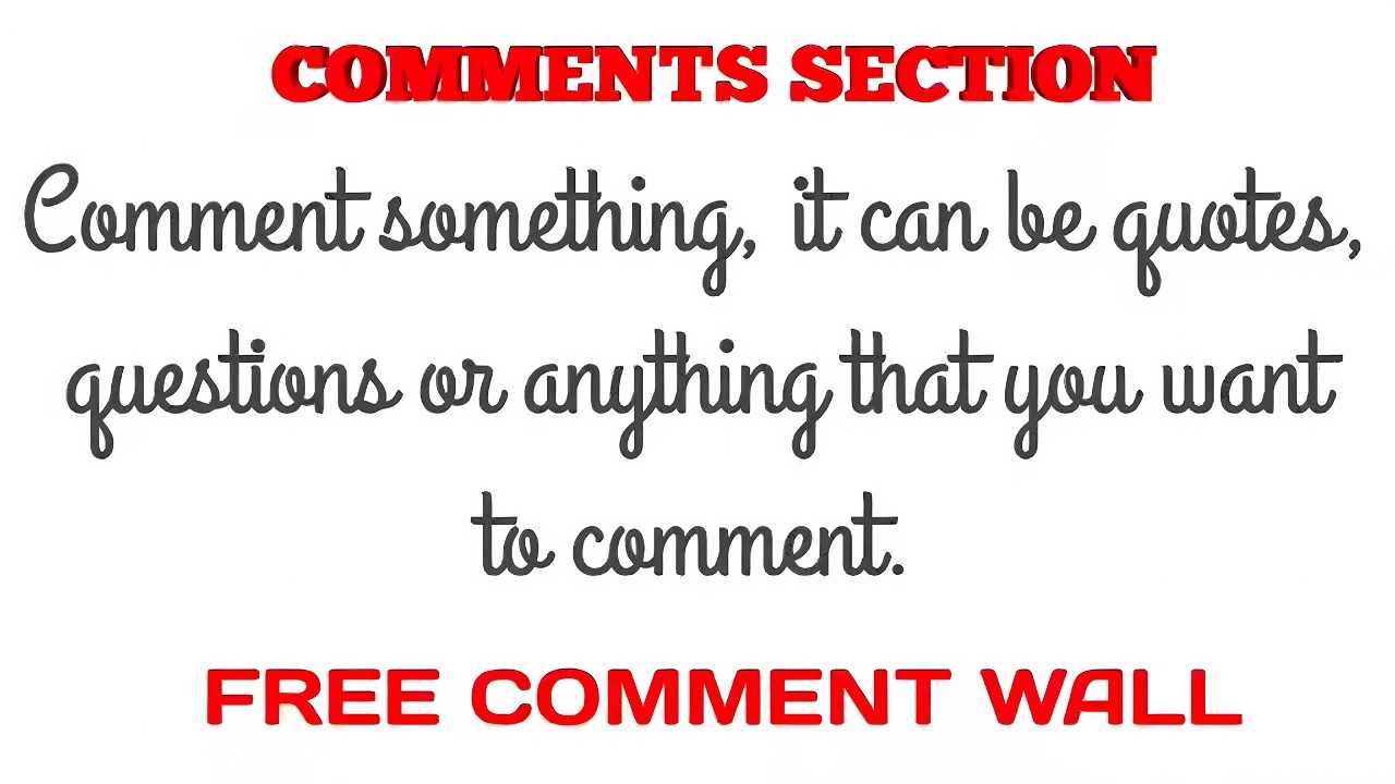 Express Yourself Here! (A Comment Wall Experiment) - YouTube