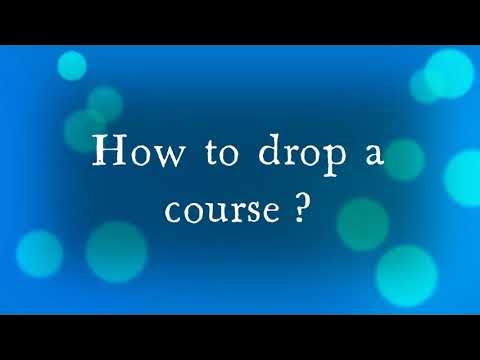 How to Drop a Class - YouTube