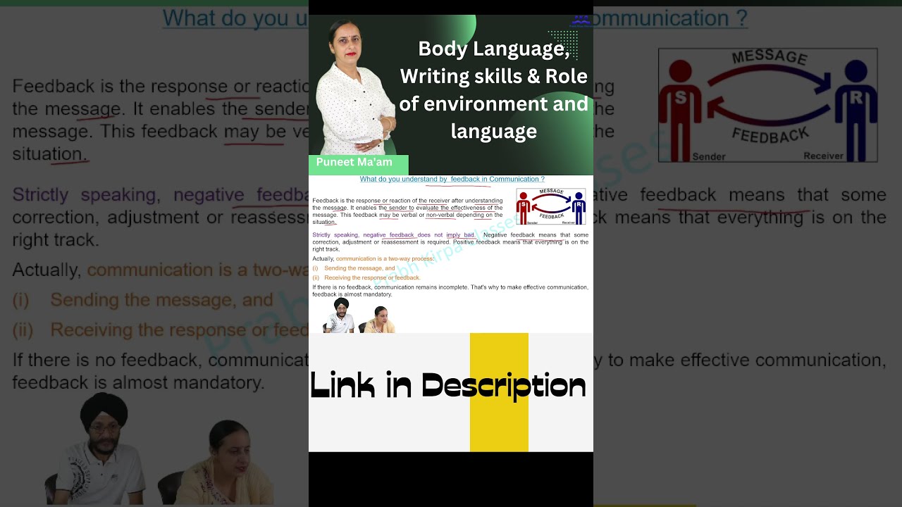 Body Language, Writing skills & Role of environment and language - YouTube