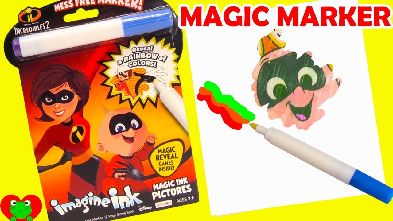 The Incredibles 2 Coloring Magic Marker and Surprises - YouTube