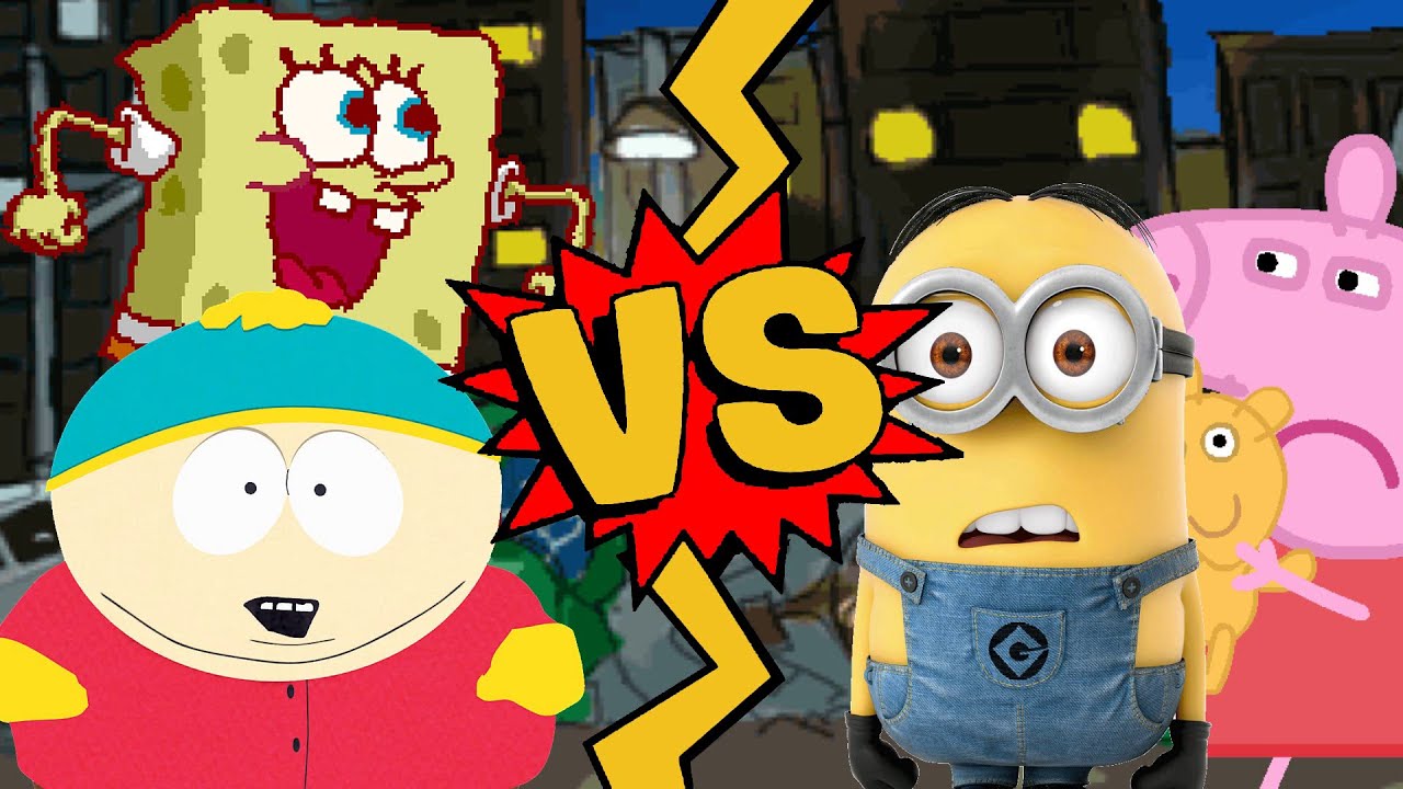 M.U.G.E.N Battles | Eric Cartman/SpongeBob vs Peppa Pig/Dave the Minion ...