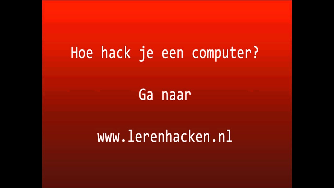 Hoe hack je een computer? - YouTube