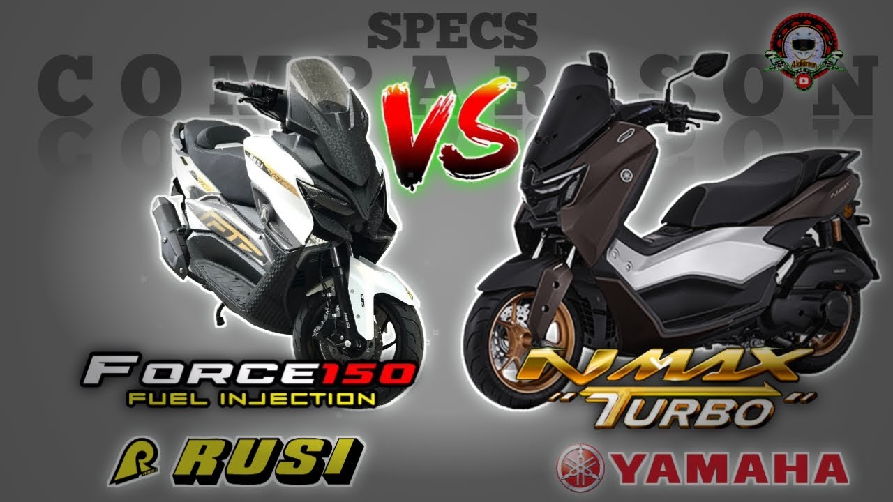RUSI FORCE 150i vs YAMAHA NMAX TURBO SPECS COMPARISON - YouTube
