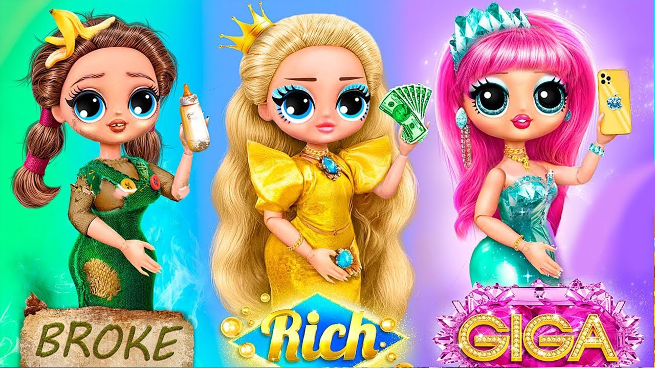 Boneka LOL Miskin, Kaya, Super Kaya Menjadi Ibu! 32 Kreasi Untuk Boneka ...