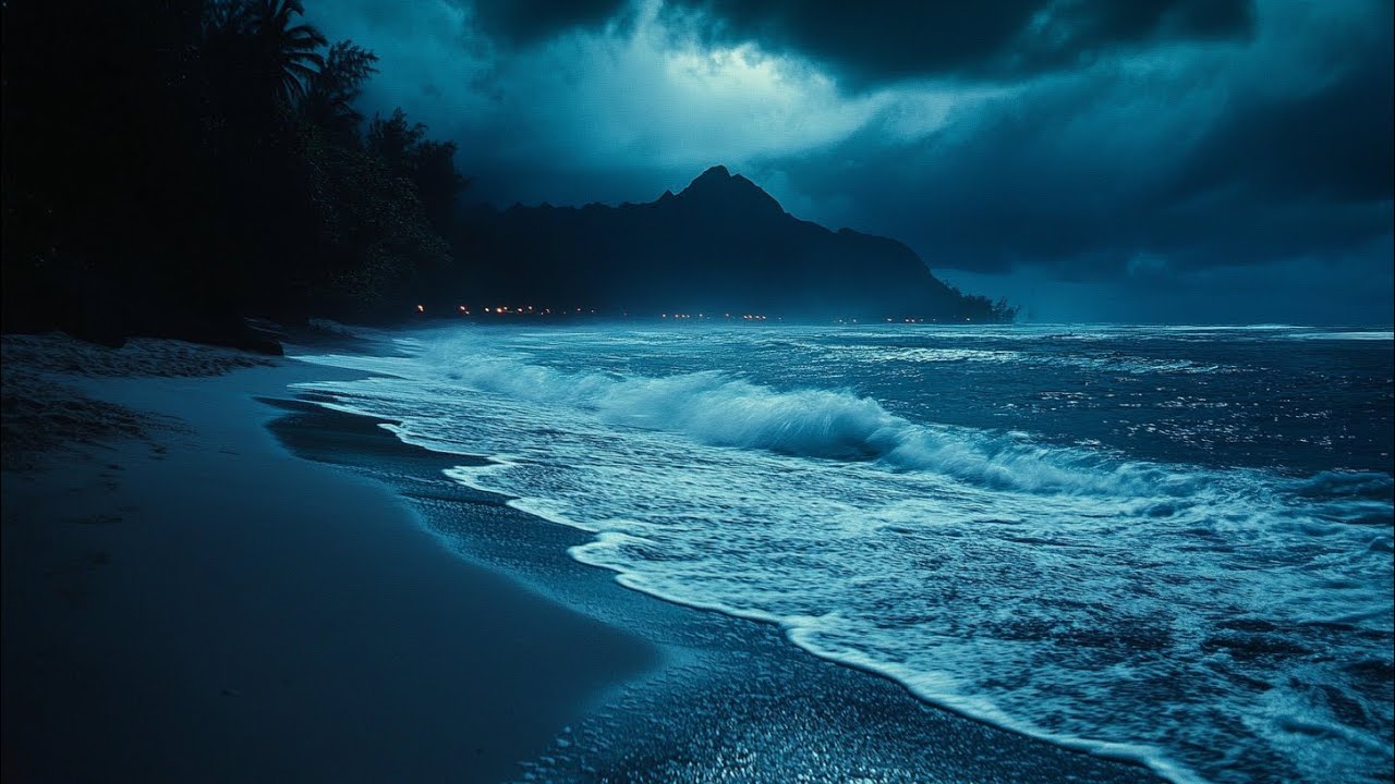 Deep Sleep by the Sea | Calming Ocean Waves and Dark Screen for Restful ...