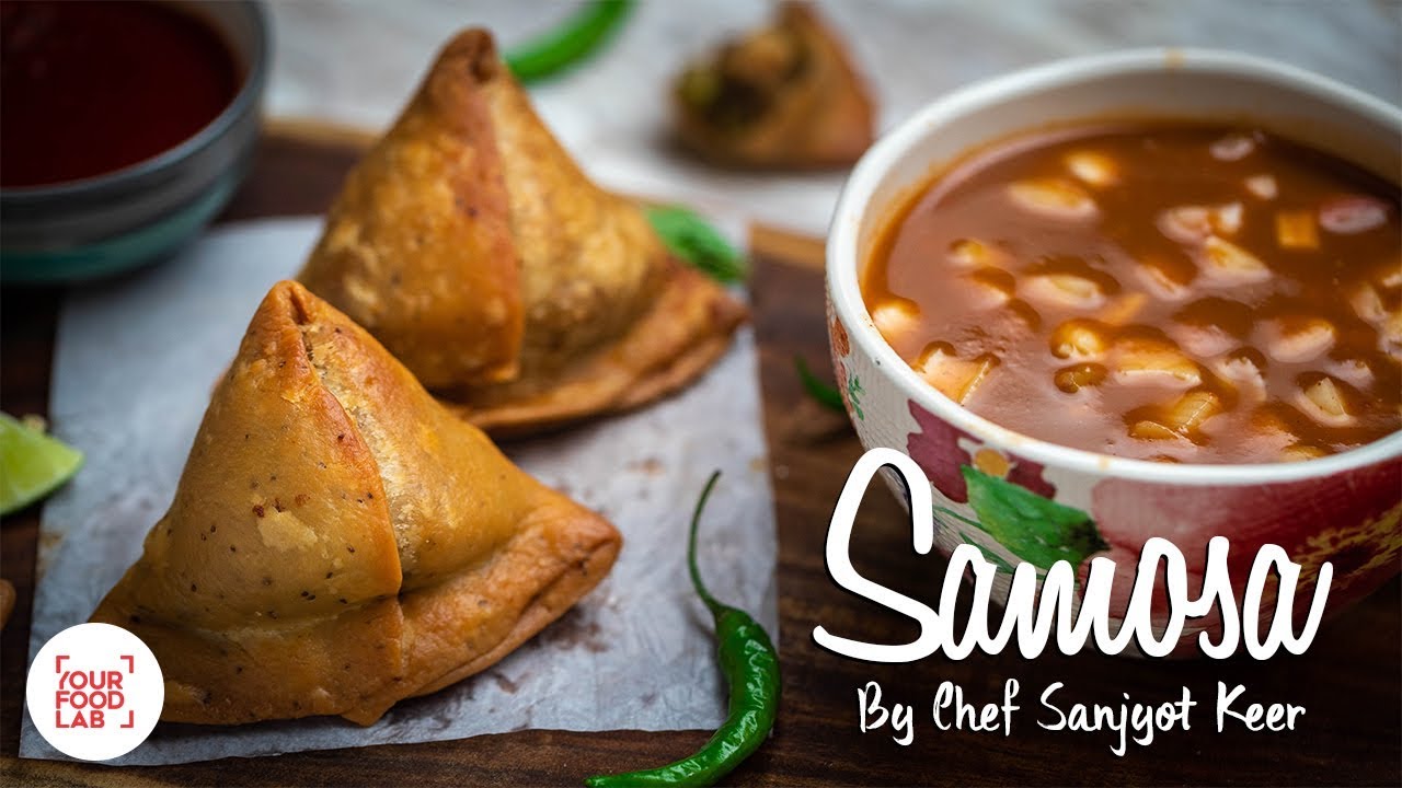 Khasta Samosa Recipe with imli Aur pyaaz ki chutney | Chef Sanjyot Keer ...