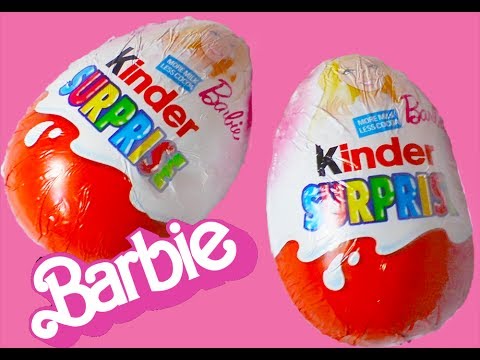 BARBIE KINDER SURPRISE EGGS! | New limited Barbie Doll blind bag ...