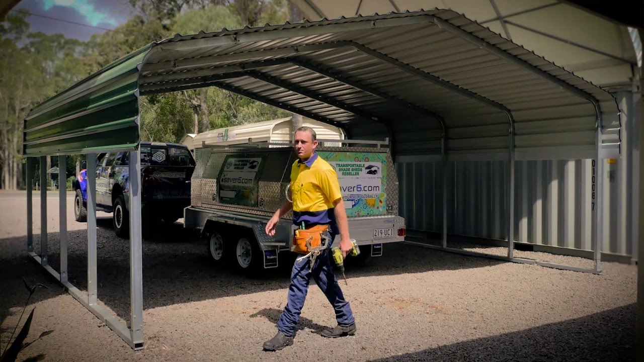 Transportable Shade Sheds in Partnership with Saver6.com - YouTube