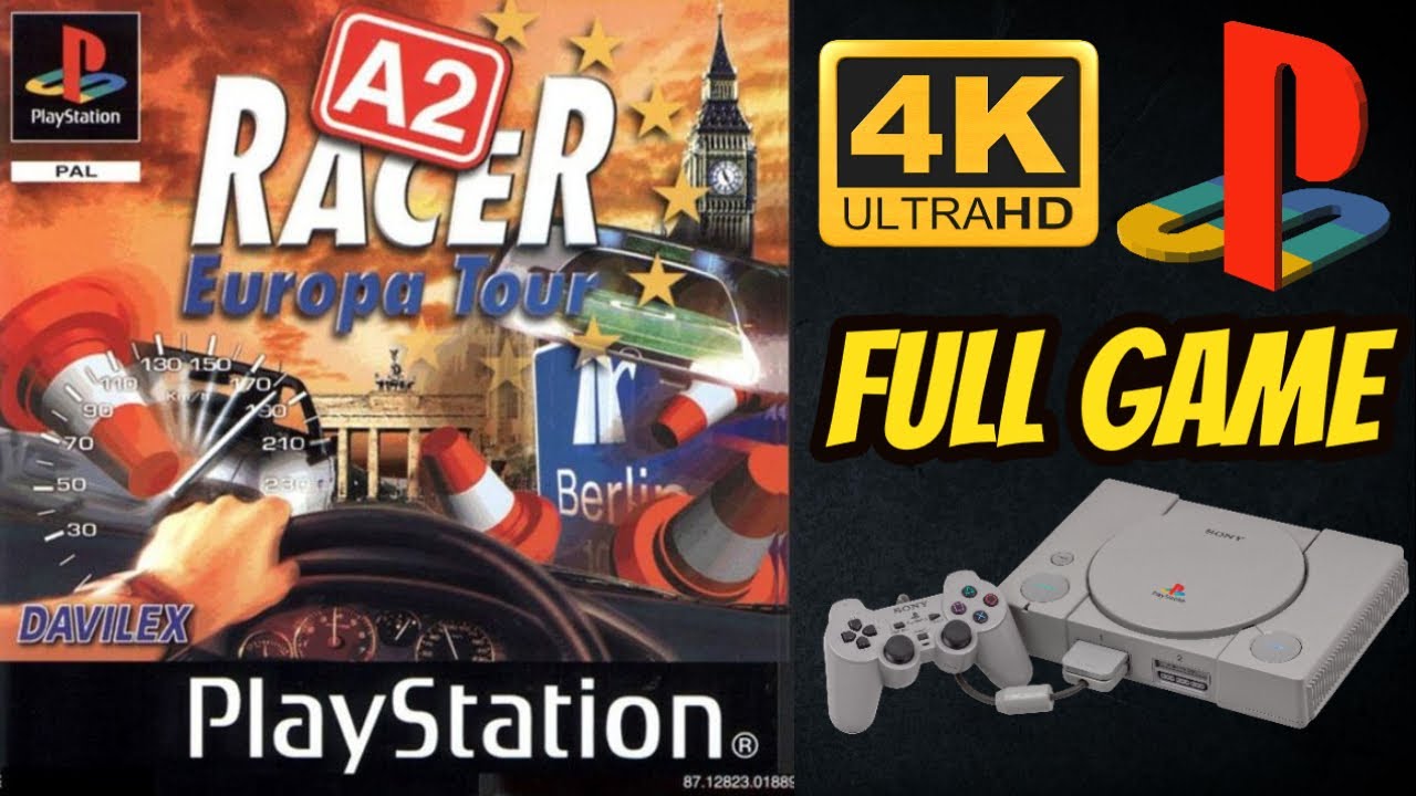 A2 Racer Europa Tour | PS1 | 4K60ᶠᵖˢ UHD🔴 | Longplay Walkthrough ...
