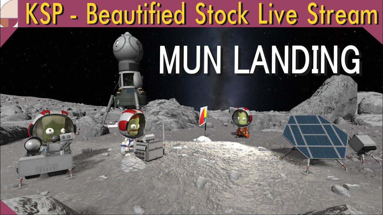 Mun Landing for Newbies | KSP Beautified Stock Live Stream - YouTube