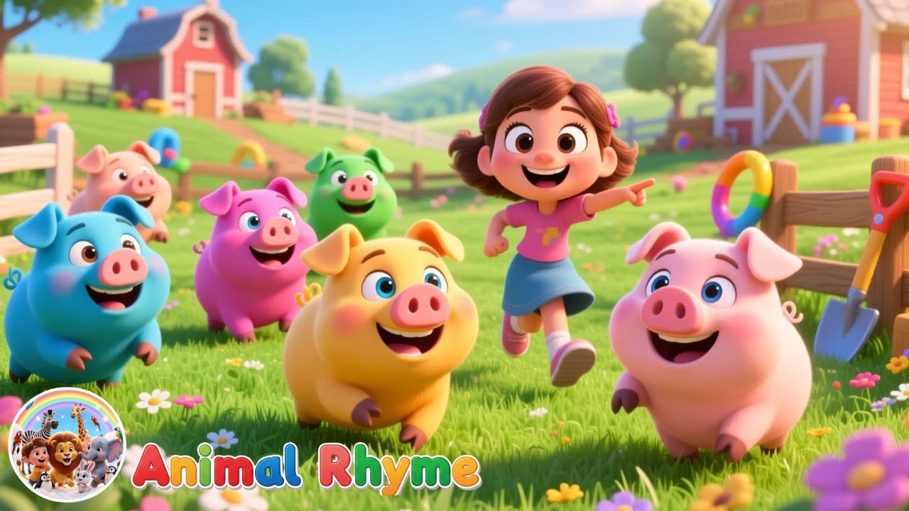 This Little Piggy | Bella’s Color Learning and Kids Finger Play Song ...