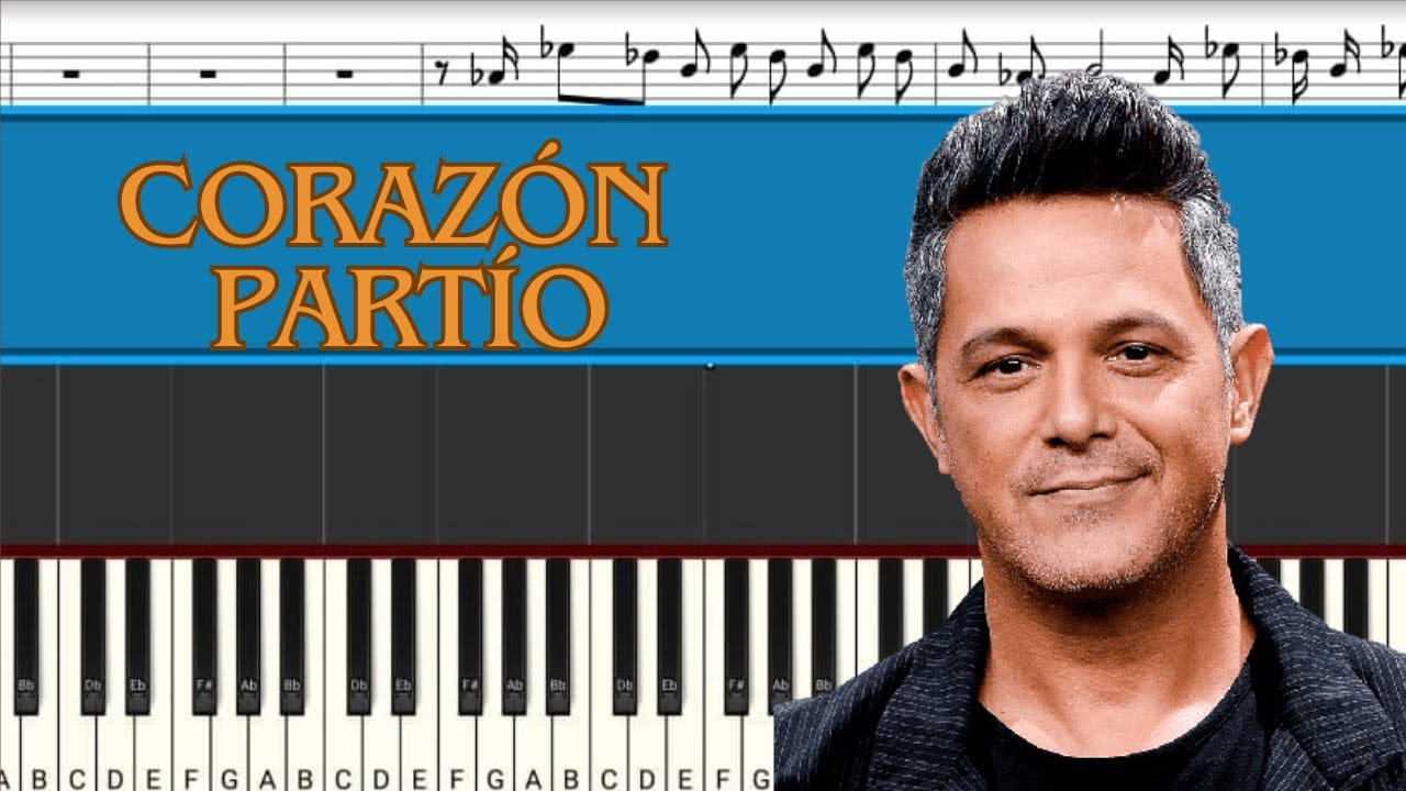 Alejandro Sanz - Corazón Partío | Piano Tutorial | Midi - YouTube