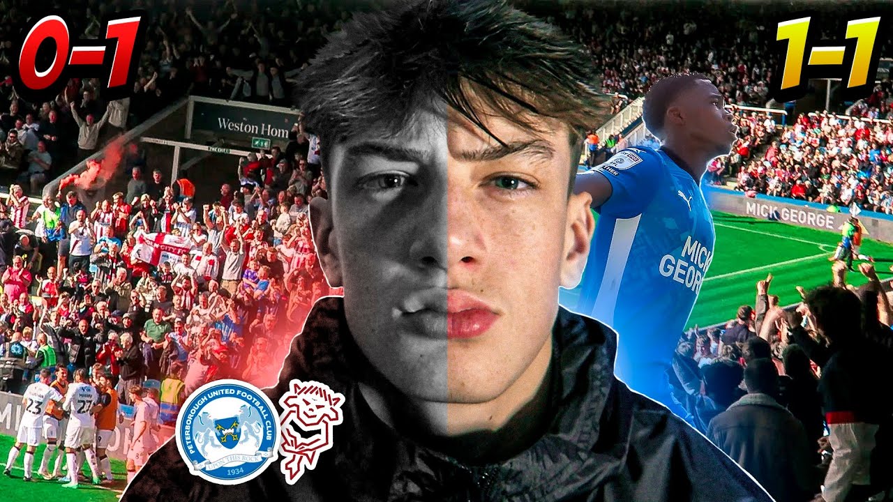 PYRO & FAN CHAOS in PETERBOROUGH UNITED vs LINCOLN CITY - YouTube
