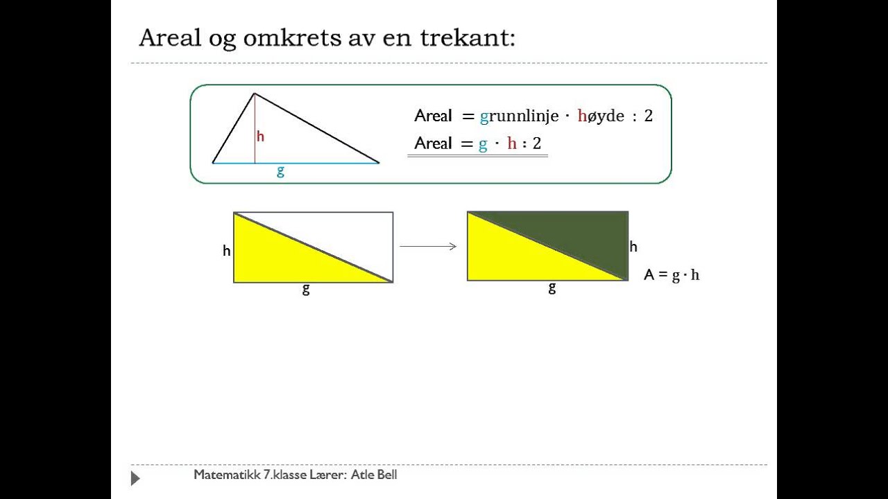 14 Plangeometri Areal omkrets av trekant - YouTube