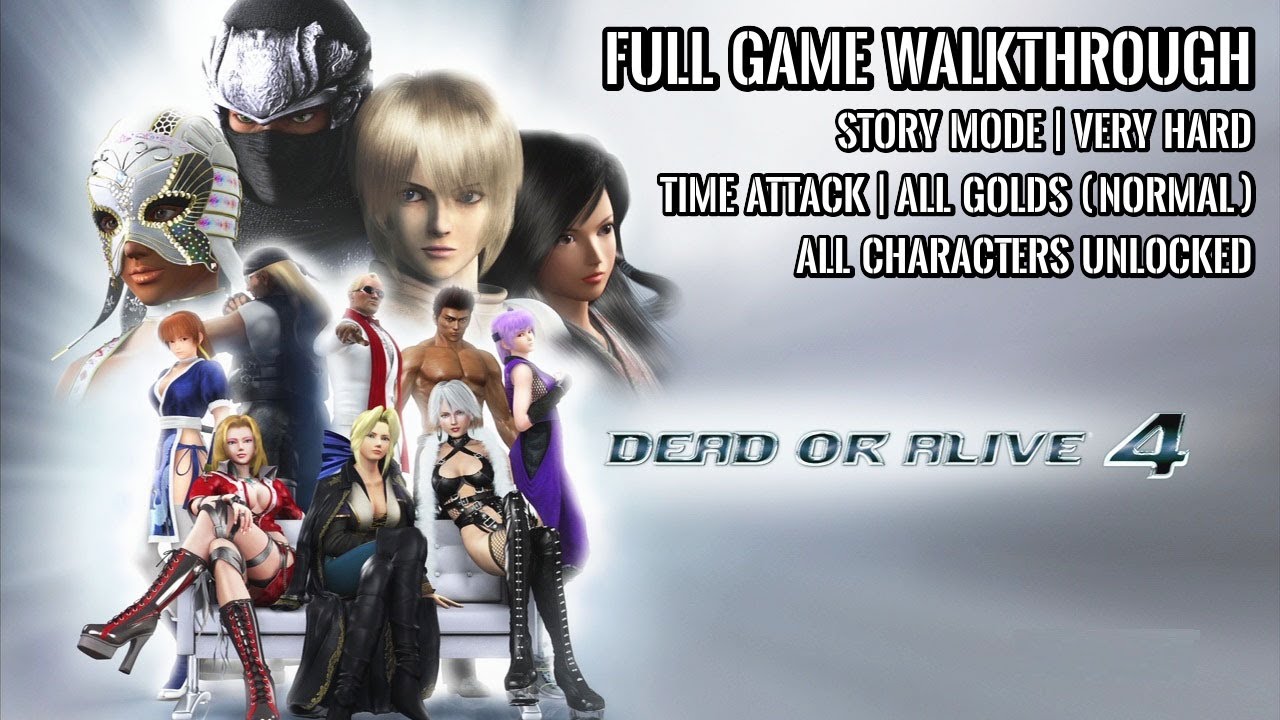 DEAD OR ALIVE 4 | FULL GAME | STORY MODE | Very Hard | All Characters ...