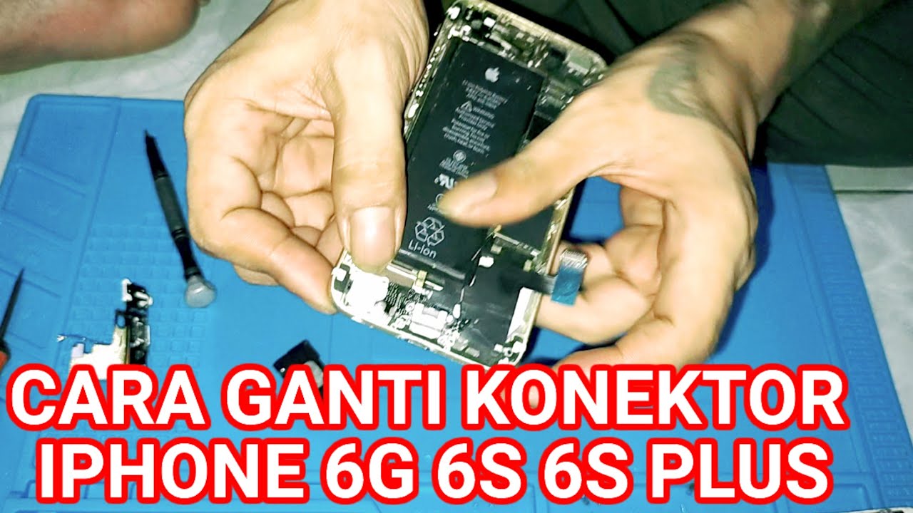 cara ganti konektor cas iPhone 6 6s 6s plus 6plus @Andini0696 - YouTube
