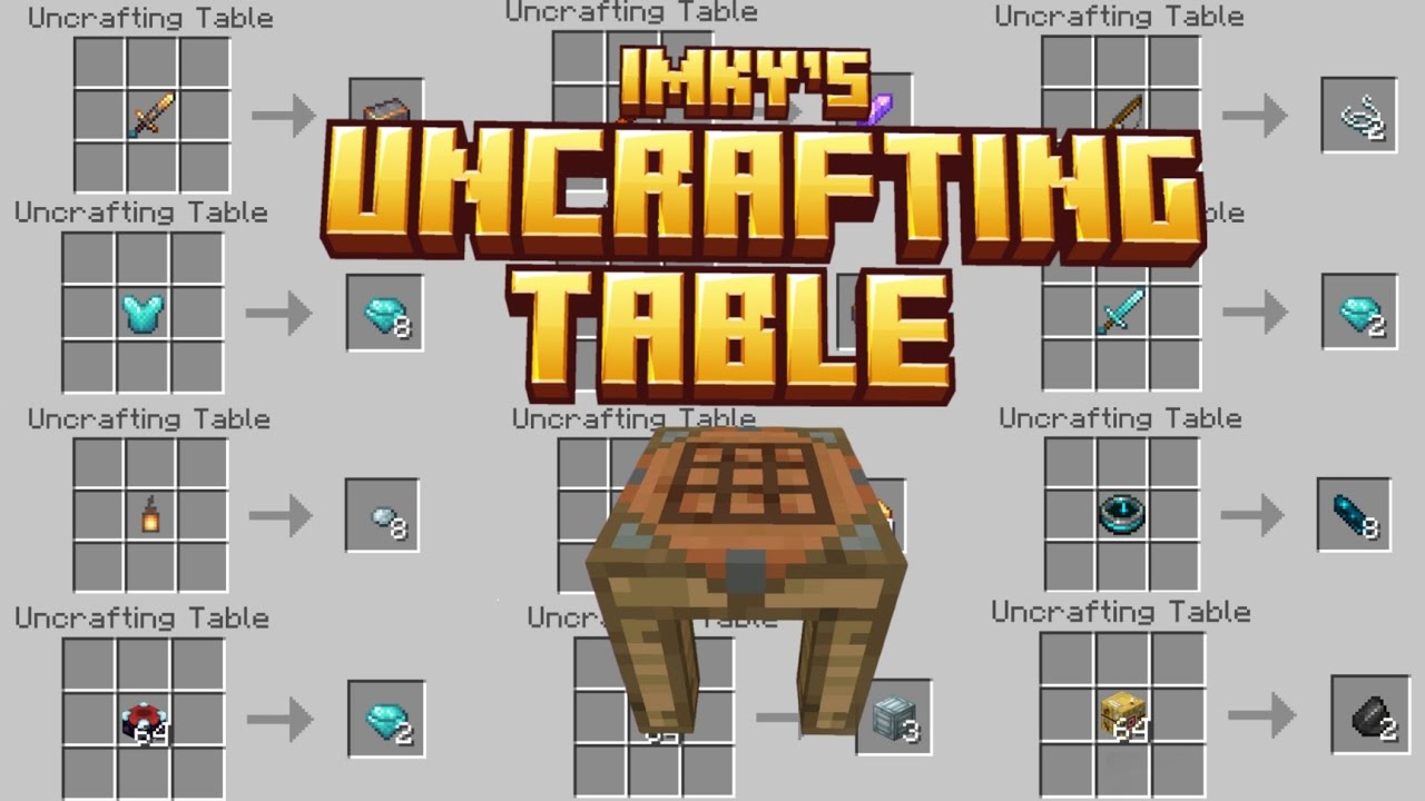 ImKy's Uncrafting Table AddOn 1.20.60 - YouTube
