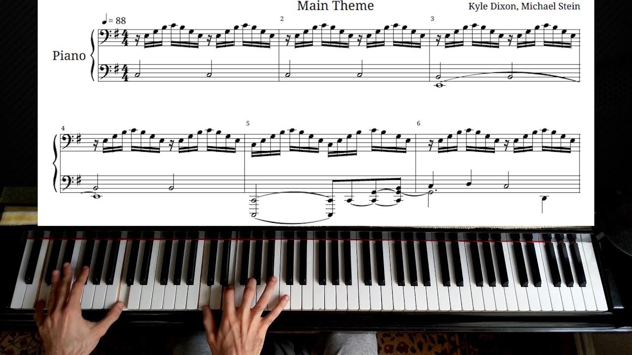 Stranger Things Main Theme - Piano Tutorial ( Plus Sheet ) - YouTube