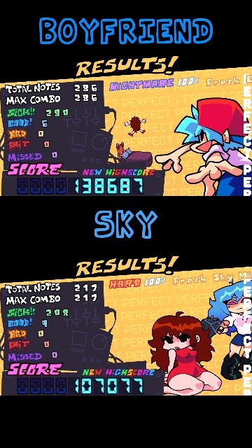Sky vs Boyfriend Perfect Rank - #fnf #fnfmods #fridaynightfunkin - YouTube
