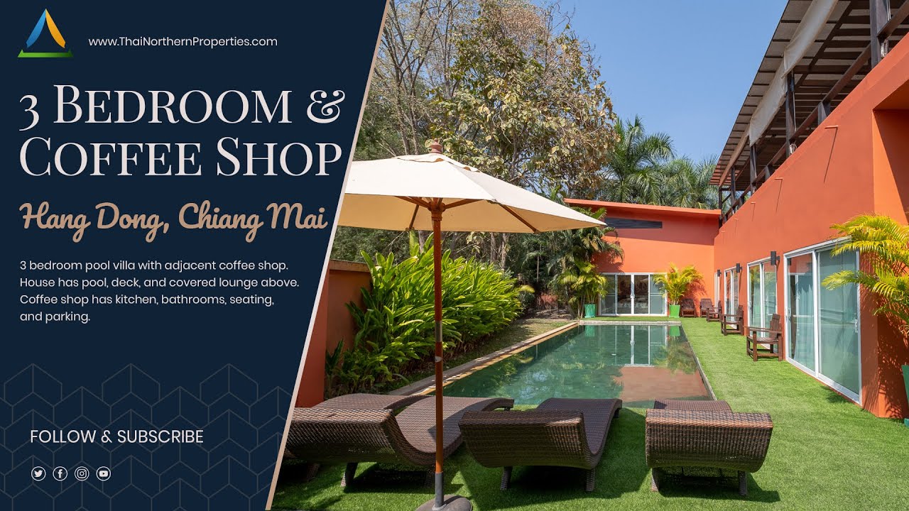 3 Bedroom Pool Villa with Attached Coffee Shop on 1269 - YouTube